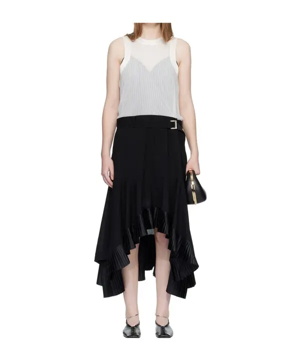 Sacai Patchwork Satin Dress