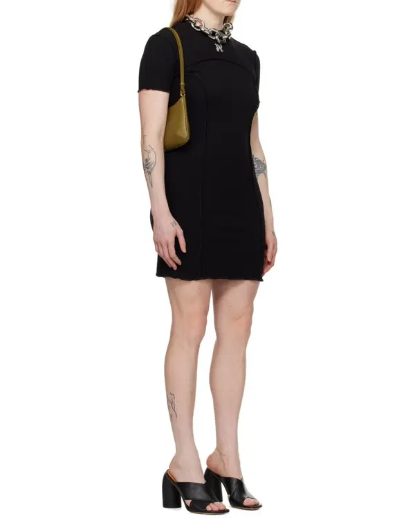 Palm Angels Monogram Embroidered Open Back Mini Dress