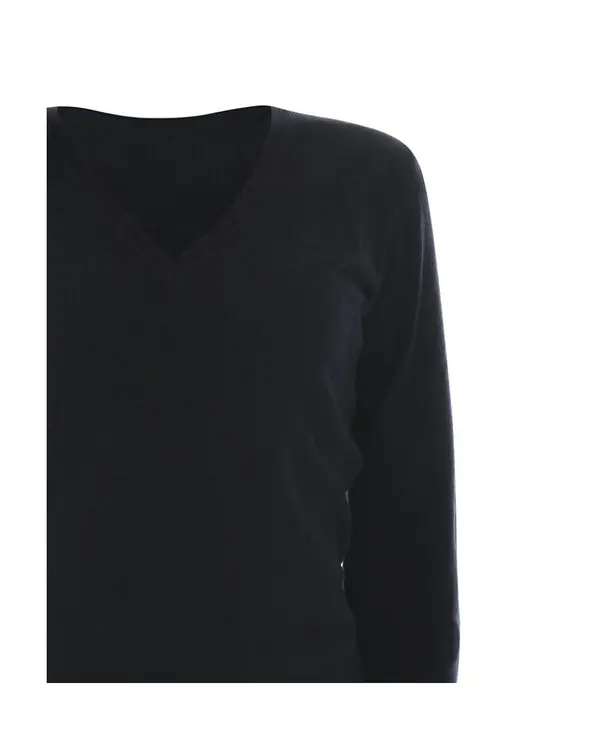 Emporio Armani V-neck Sweater With Button Detailing - Black