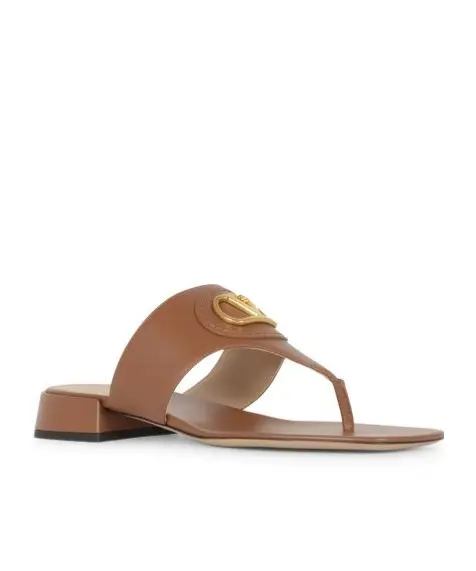 Valentino Garavani Vlogo Plaque Square Open Toe Slides