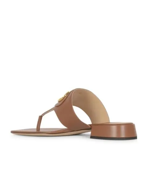 Valentino Garavani Vlogo Plaque Square Open Toe Slides