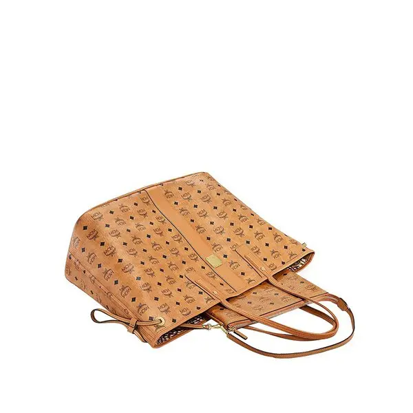 Mcm Large Liz Monogram-print Tote Bag - Brown