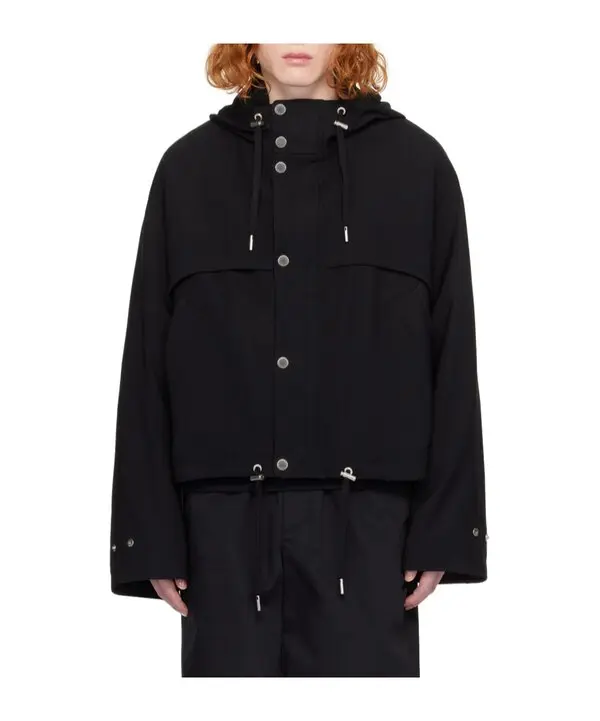 AMI Paris Drawstring Hooded Jacket