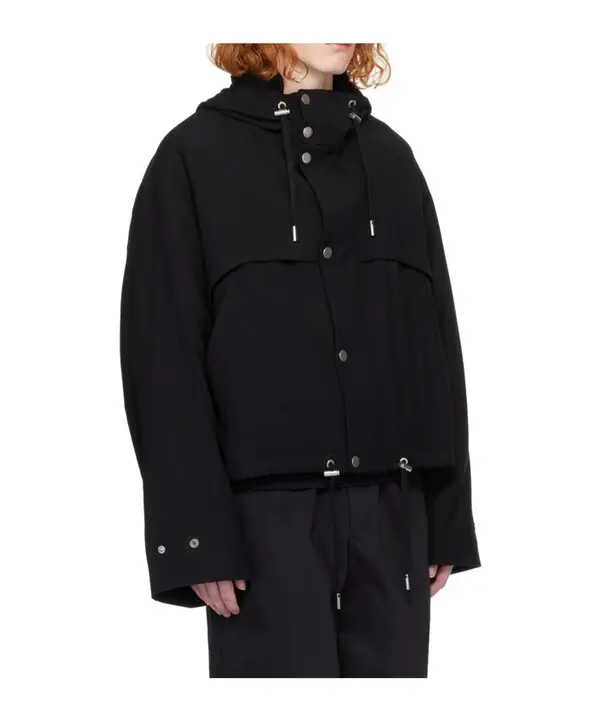 AMI Paris Drawstring Hooded Jacket