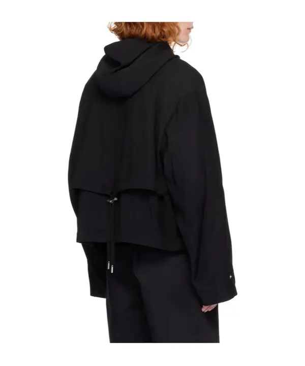 AMI Paris Drawstring Hooded Jacket
