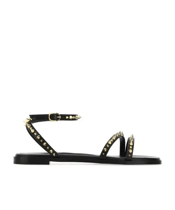 Alexander McQueen Studded Flat Sandals - Black
