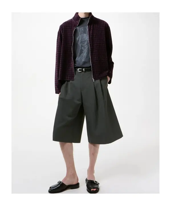 Our Legacy Split Pleated Pinstripe Capri Shorts