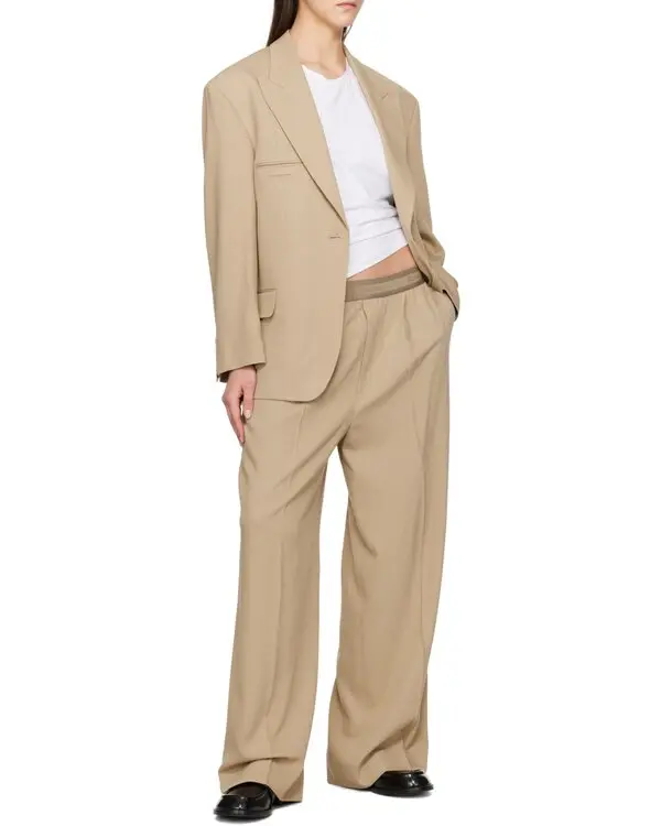 Acne Studios Logo Tape Wide Leg Trousers