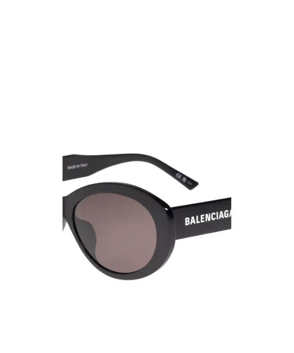 Balenciaga Flat Oval Sunglasses - Black