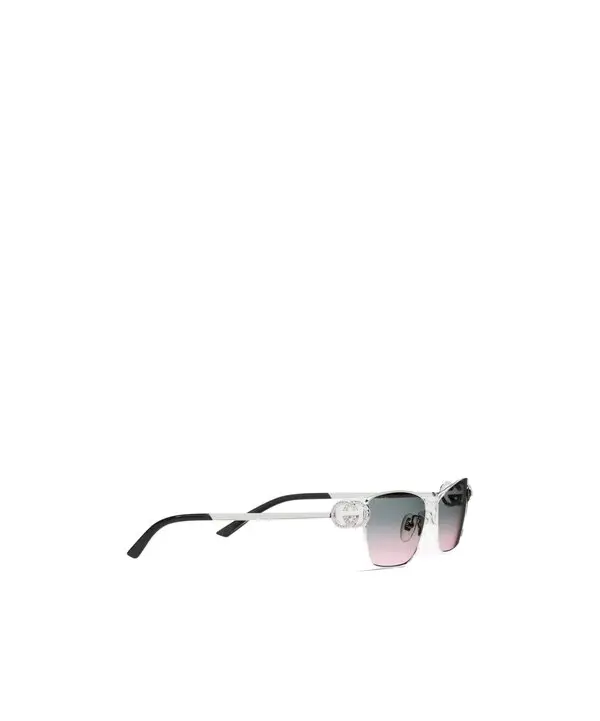 Gucci Rectangular Frame Sunglasses - Silver