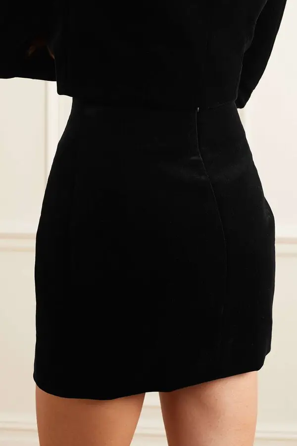 Balmain High-waisted Buttoned Mini Skirt