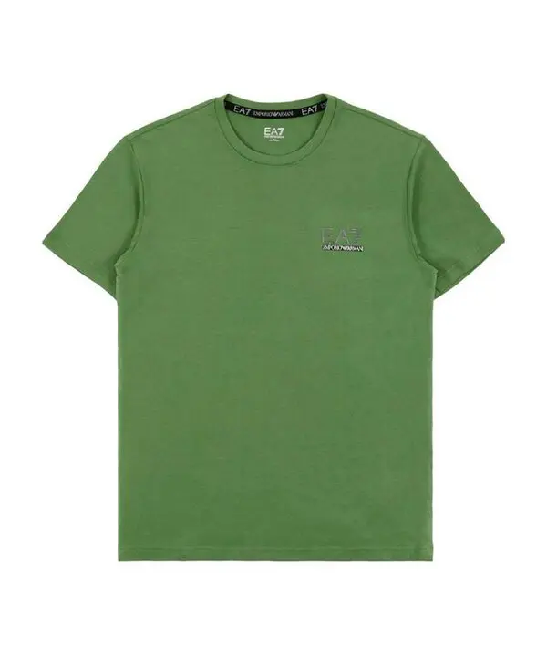 EA7 Round Collar Logo T-shirt - Gray