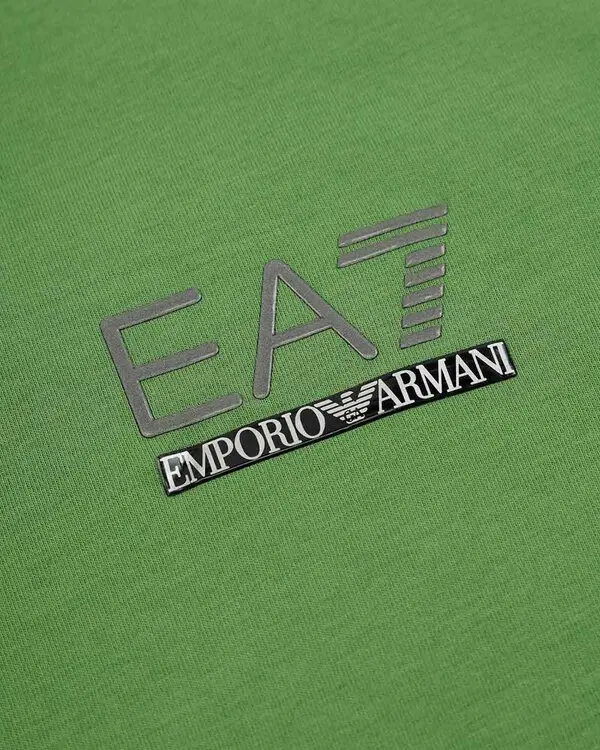 EA7 Round Collar Logo T-shirt - Gray