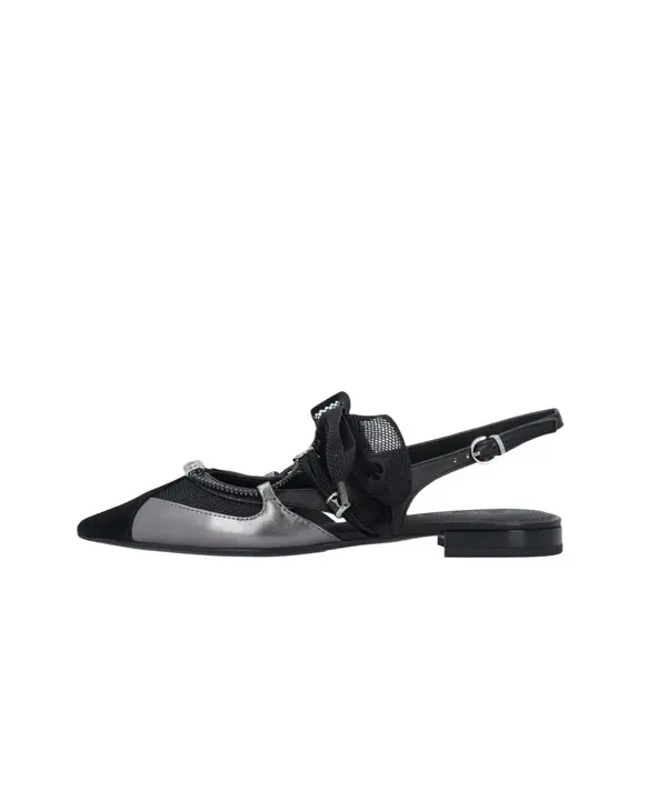Pinko Bow Pointed Toe Slingback Pumps - Black