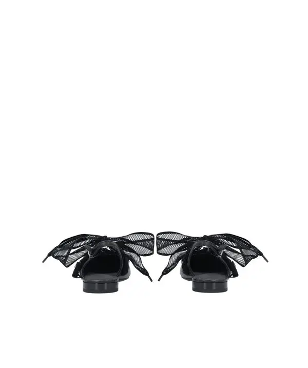 Pinko Bow Pointed Toe Slingback Pumps - Black
