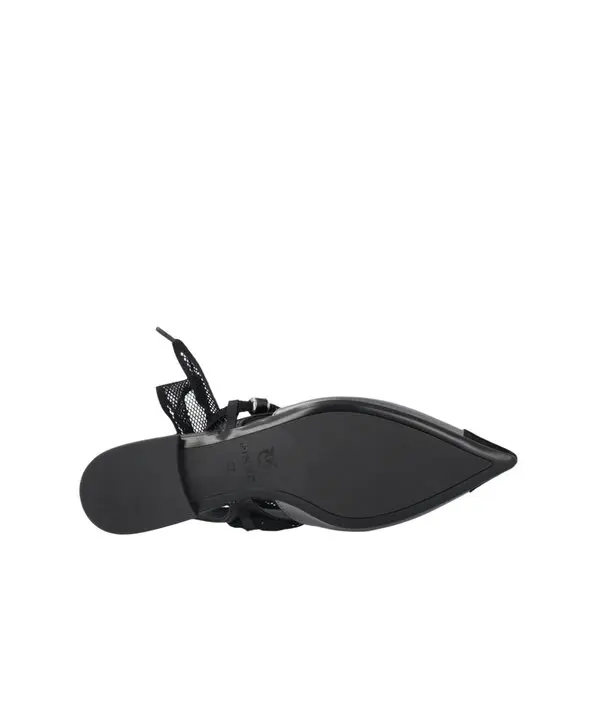 Pinko Bow Pointed Toe Slingback Pumps - Black