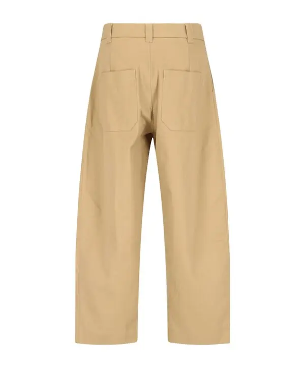 Studio Nicholson Sorte High-waisted Wide-leg Trousers - Nude