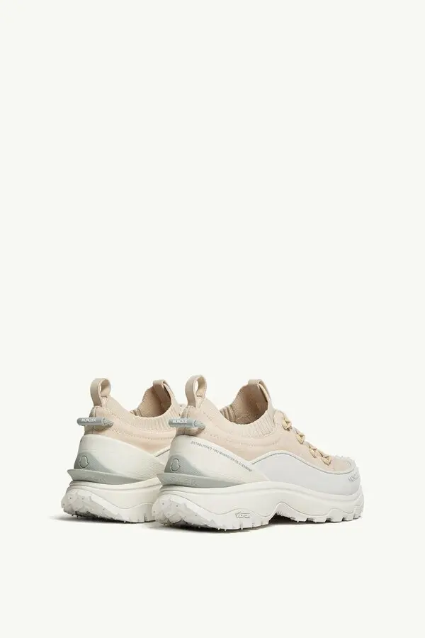 Moncler Trailgrip Lite3 Nubuck Suede Lace-up Sneakers - White/ivory