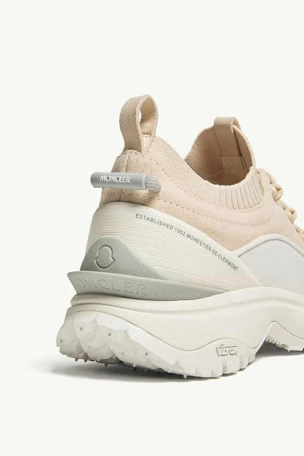 Moncler Trailgrip Lite3 Nubuck Suede Lace-up Sneakers - White/ivory