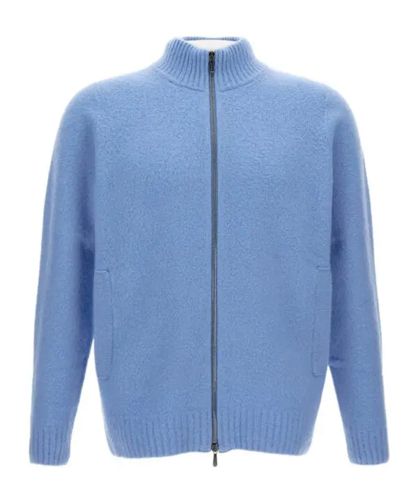 DRUMOHR Long-sleeved Cardigan Sweater - Blue