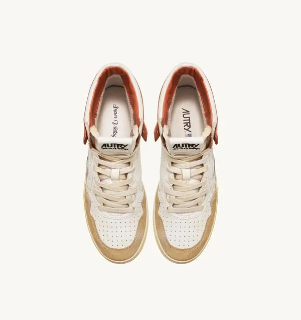 AUTRY Super Vintage Mid-top Sneakers - Nude