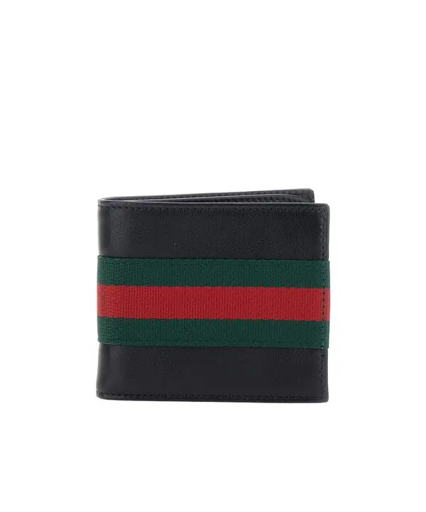 Gucci Web Trademark Bi-fold Wallet - Black