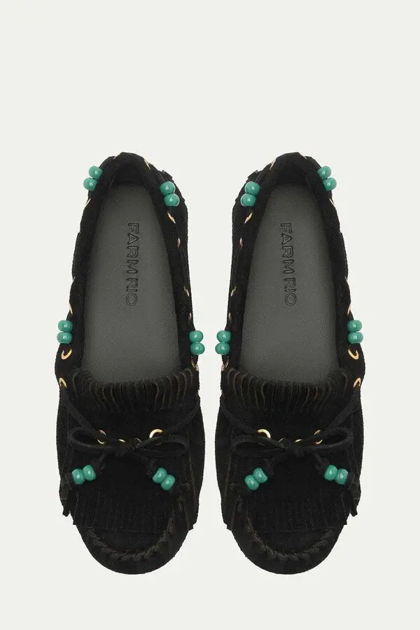 Farm Rio Tassel Loafers With Embellishments
