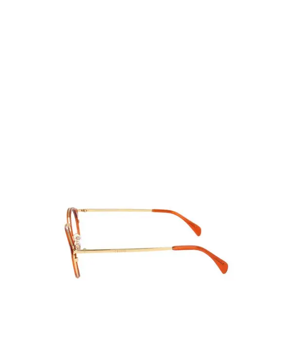 Celine Logo Round Frame Eyeglasses