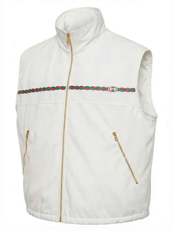 Gucci Interlocking G Zipped Vest - White