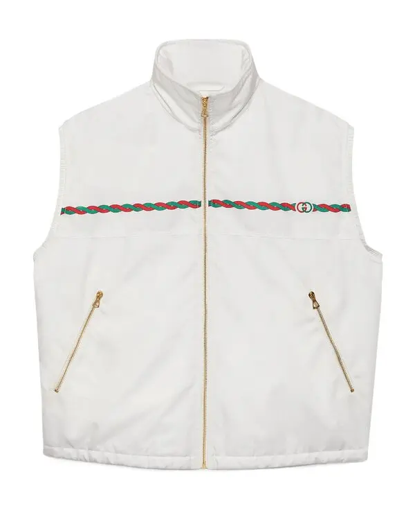 Gucci Interlocking G Zipped Vest - White
