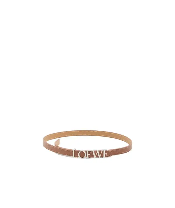 Loewe Logo Lettering Buckle Belt - Brown