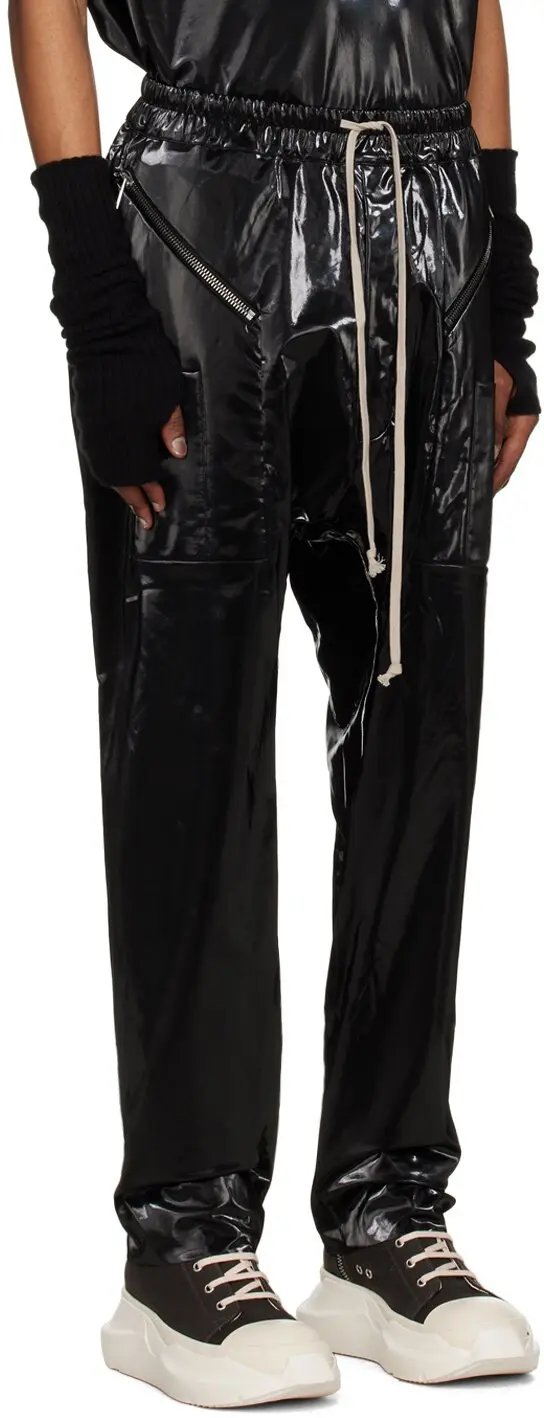 Rick Owens Glossy Finish Drop-crotch Trousers