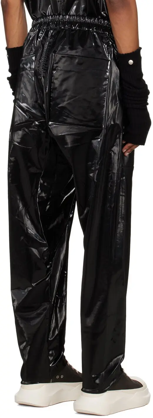 Rick Owens Glossy Finish Drop-crotch Trousers