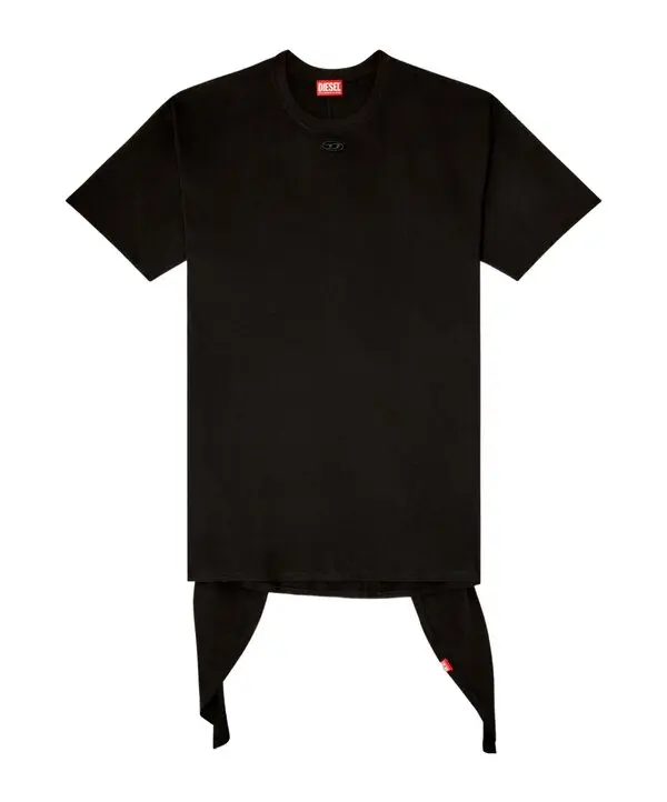 DIESEL® D-eivor Tie Front T-shirt Dress - Black
