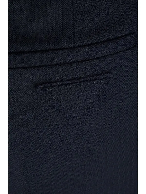 Prada High-waist Pleat-detailed Trousers