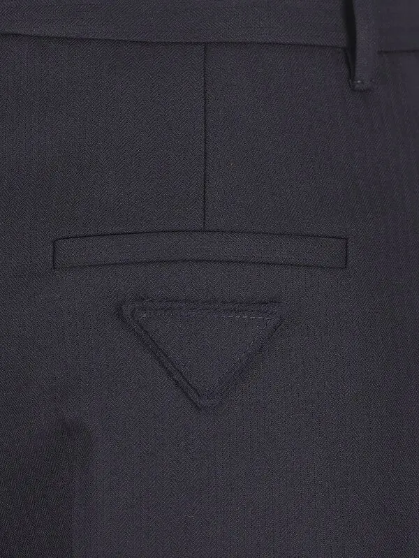 Prada High-waist Pleat-detailed Trousers