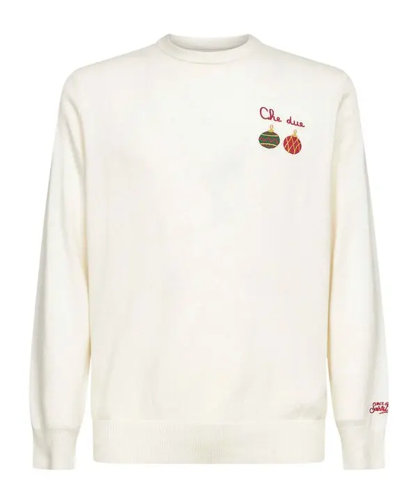 MC2 SAINT BARTH Embroidered Crewneck Jumper - White