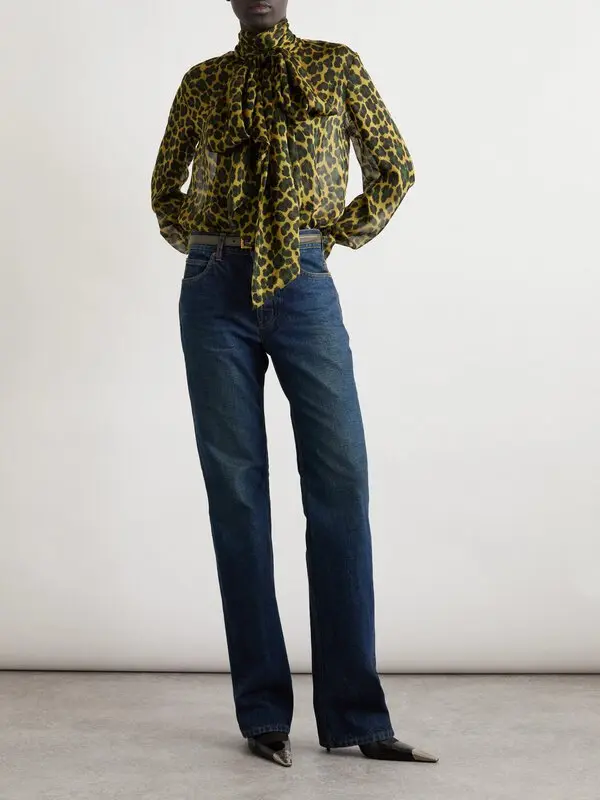 Saint Laurent Nico Low-rise Jeans