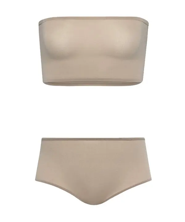 Alaïa Tube Top Underwear 2-piece Set - Mastic