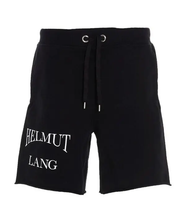 Helmut Lang Logo Print Track Shorts - Black