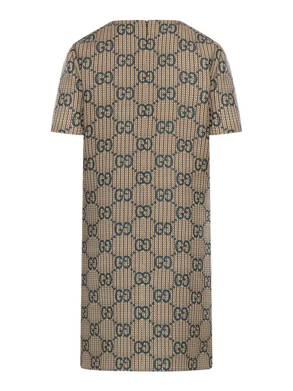 Gucci Gg Striped Crewneck Dress