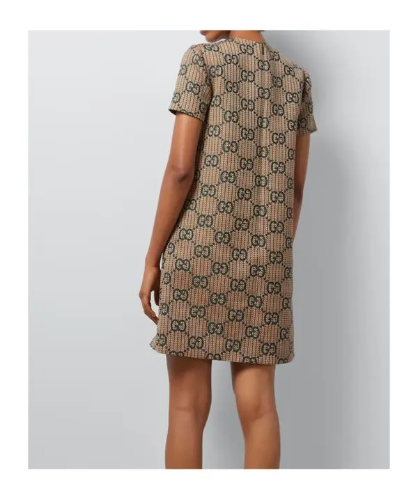 Gucci Gg Striped Crewneck Dress