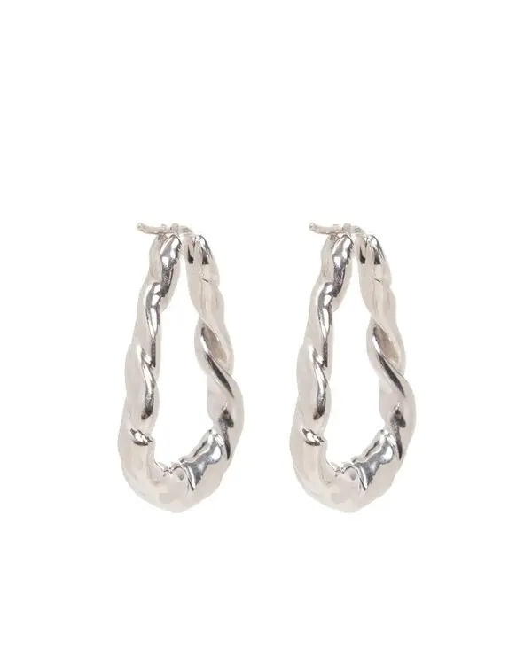 Loewe Engraved-logo Detail Hoop Earrings