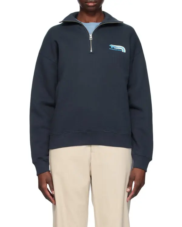 Maison Kitsuné Half-zip Logo Sweatshirt