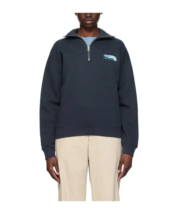 Maison Kitsuné Half-zip Logo Sweatshirt