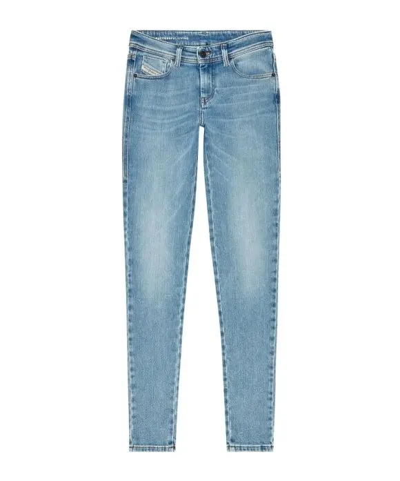 DIESEL® Slandy Mini Logo Tag Jeans - Blue