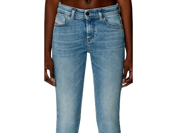 DIESEL® Slandy Mini Logo Tag Jeans - Blue