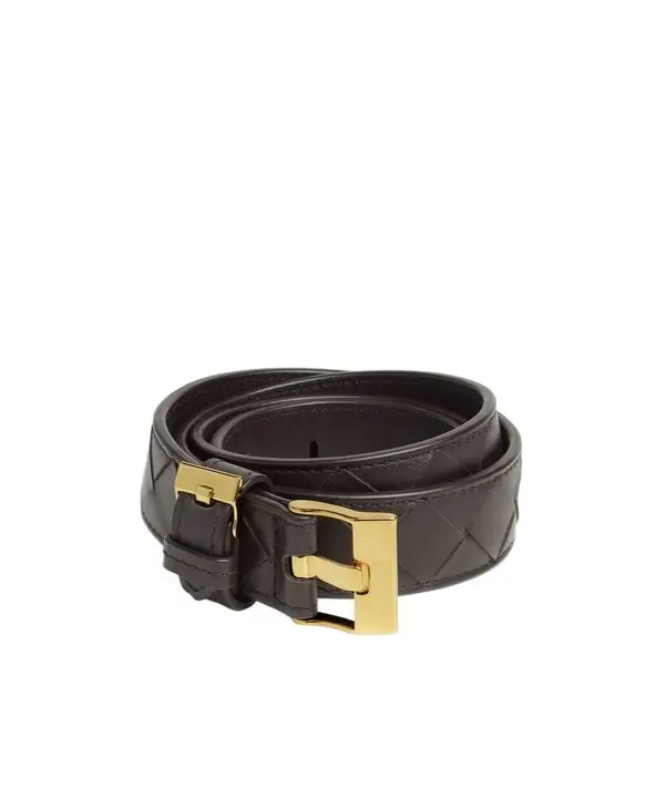 Bottega Veneta Woven Leather Belt - Fondant