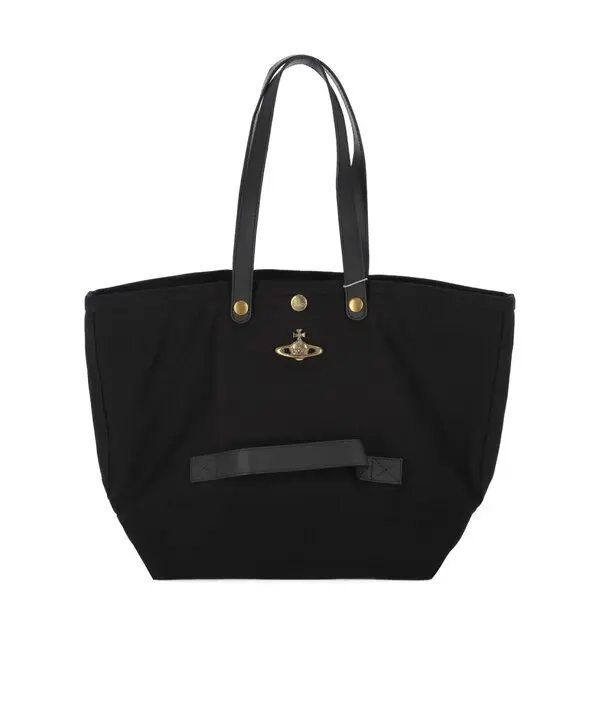 VIVIENNE WESTWOOD Orb Plaque Shopper Bag - Black