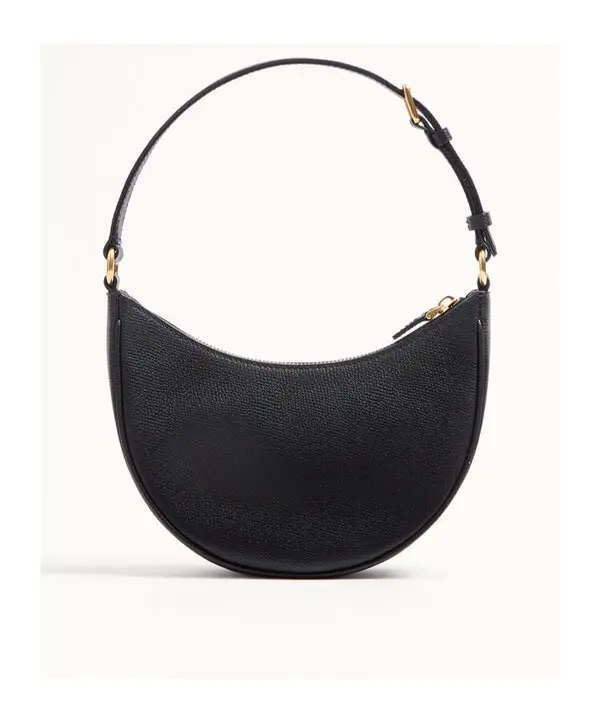 Valentino Garavani Vlogo Signature Zip-up Mini Shoulder Bag - Black